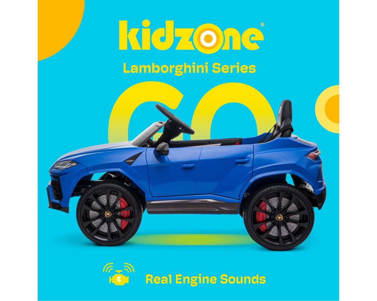 Kidzone 12V Lamborghini Urus Power Wheels Ride-On Toy Remote Control ...
